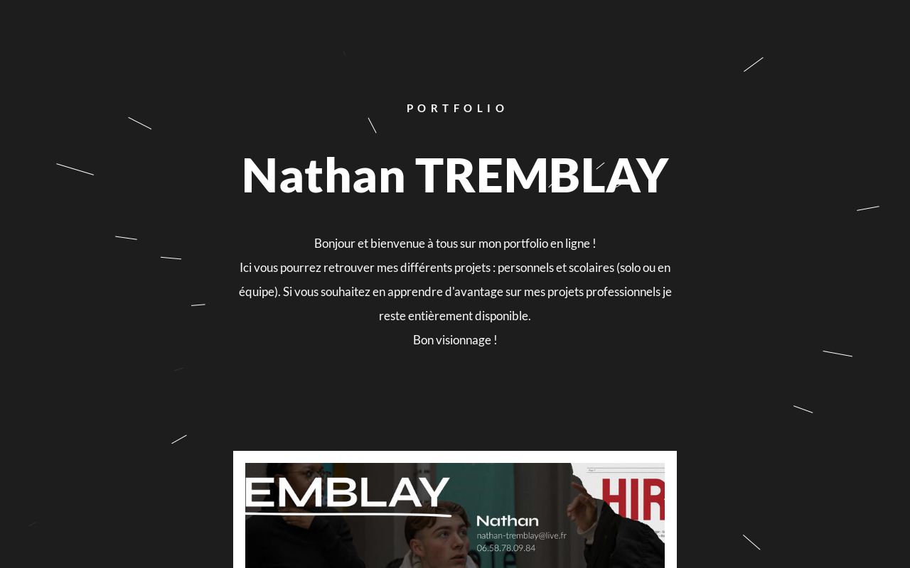 Portfolio - Nathan TREMBLAY